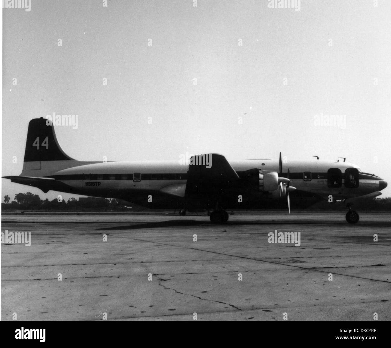 This image features the Douglas DC-6, a four-engine propeller-driven ...