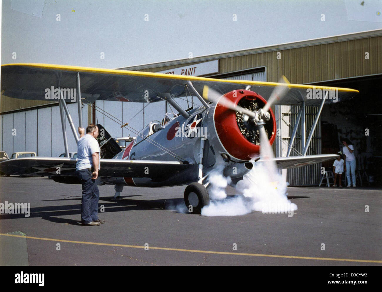 This photo features the Grumman F3F-2, a carrier-based biplane used by ...