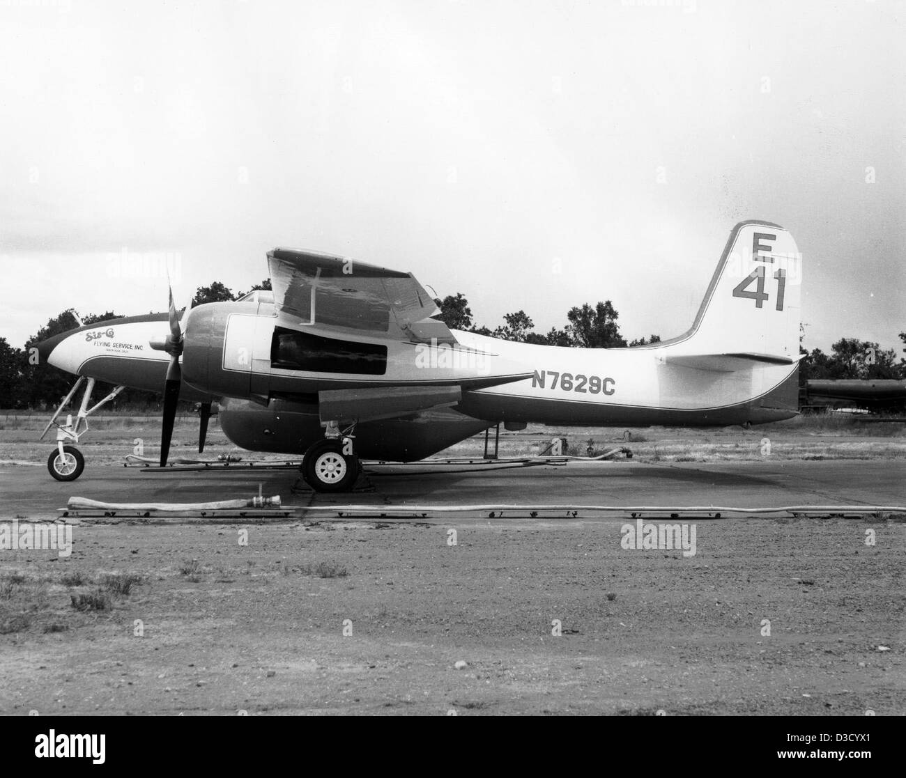This photo shows the Grumman F7F-3 Tigercat, captured in Santa Barbara ...