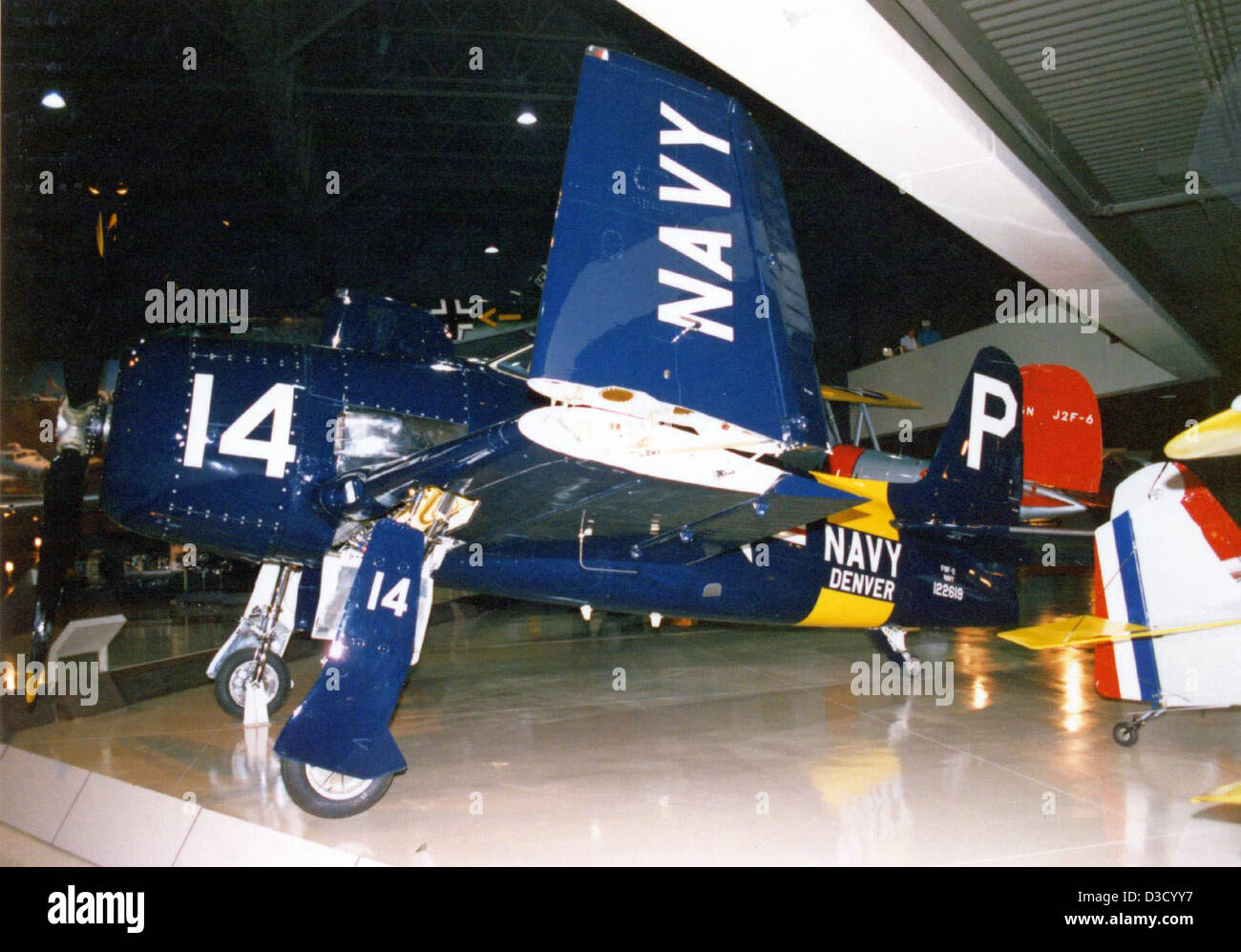 The Grumman F8F-2 Bearcat, displayed at the EAA Museum and captured in ...