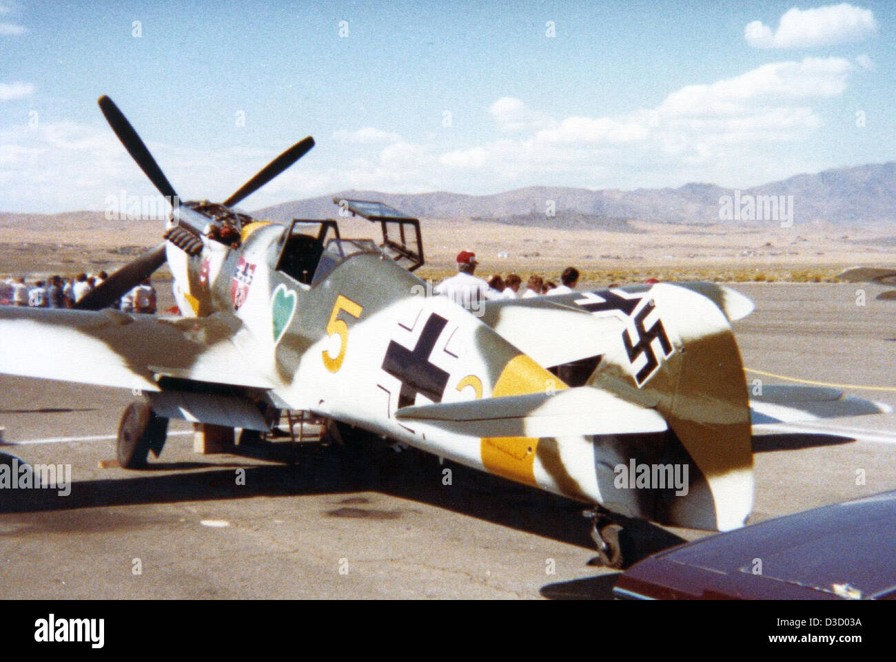 This image shows the Hispano HA-1112 Buchon, a Spanish-built version of ...