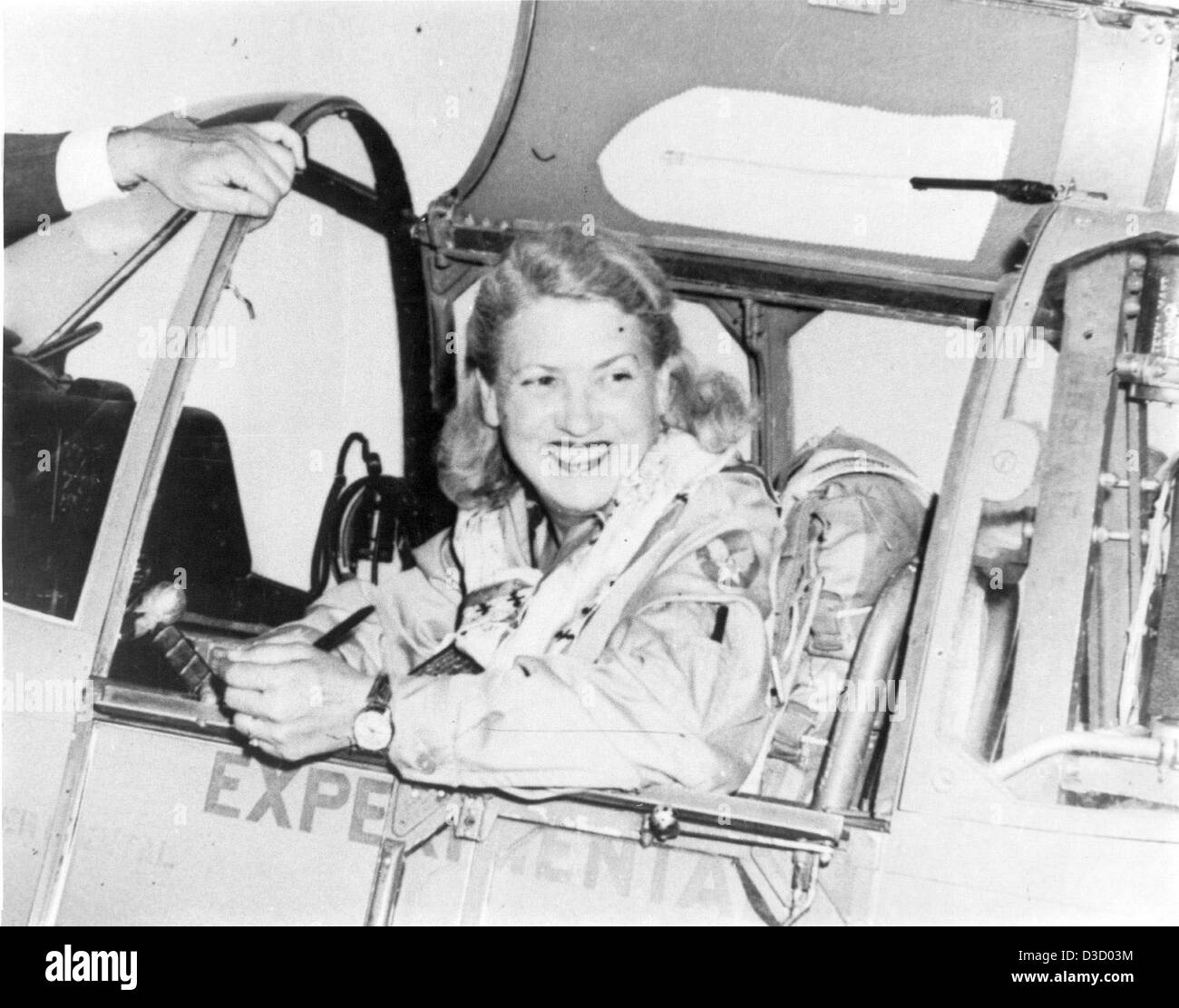 Jacqueline Cochran, an influential aviator, is pictured with a North ...
