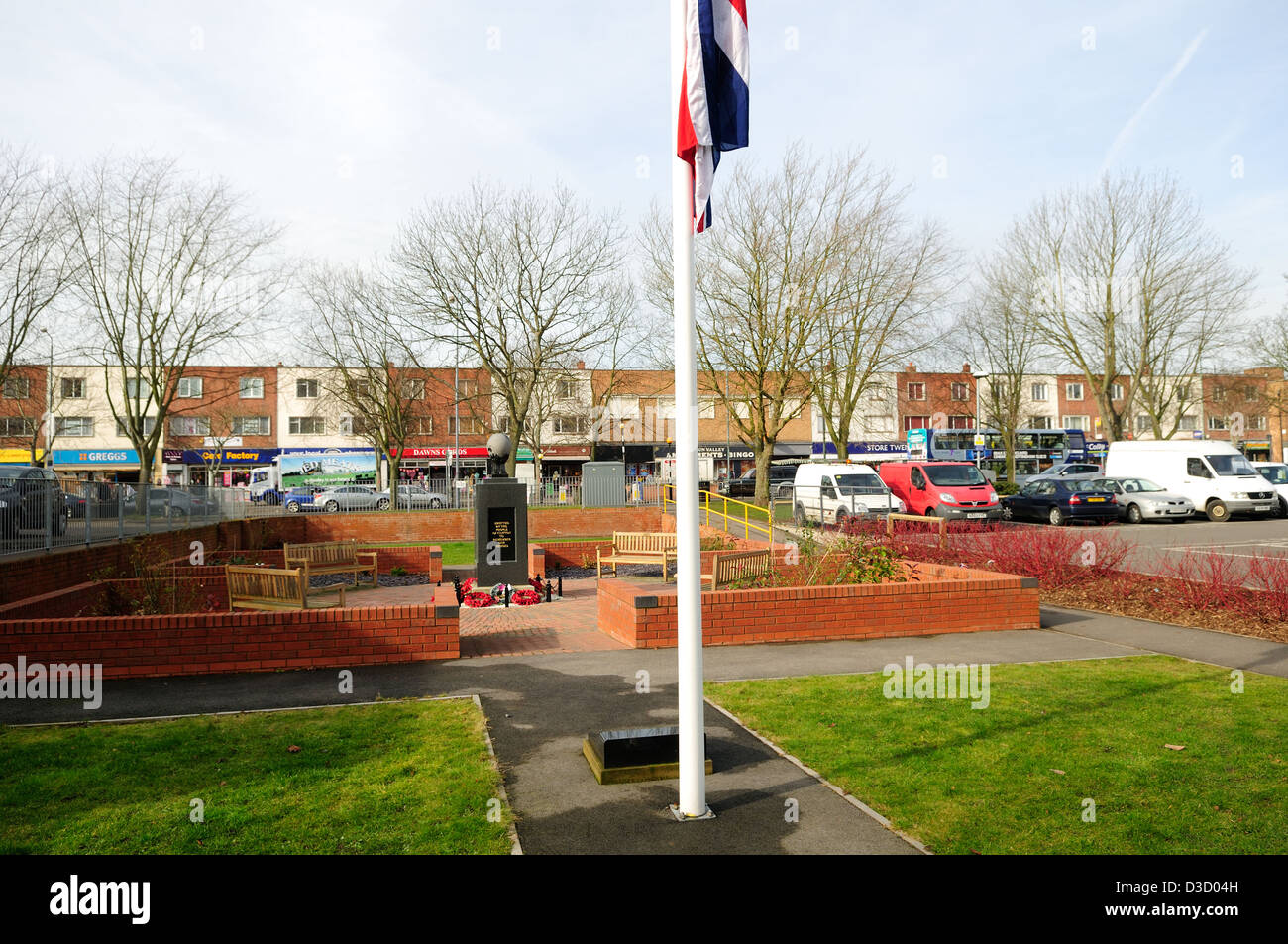 Union Flag,War Memorial .Clifton Nottingham Stock Photo - Alamy