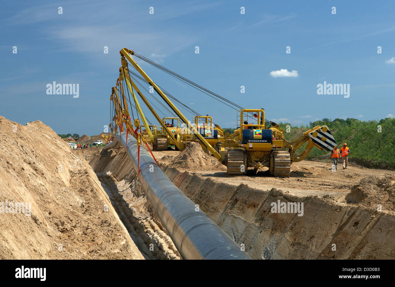 Schulzendorf, Germany, the OPAL gas pipeline with lower side tree ...