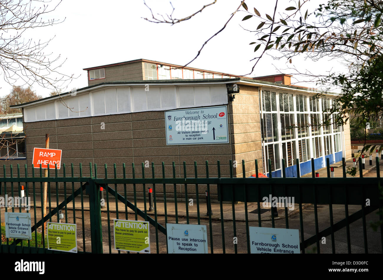Farnborough School and Technology Collage,Clifton Nottingham Stock ...