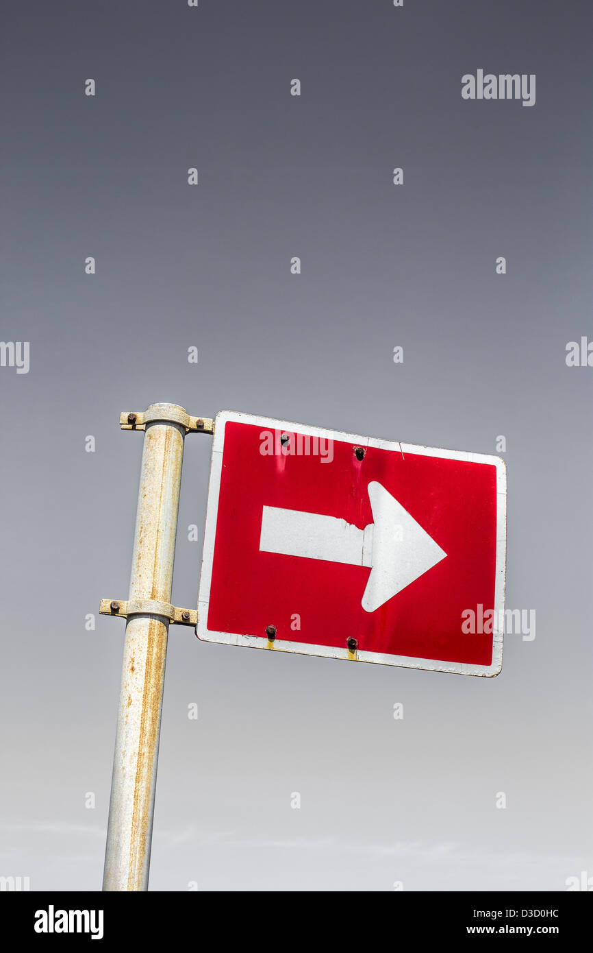 One Way Sign Stock Photo - Alamy
