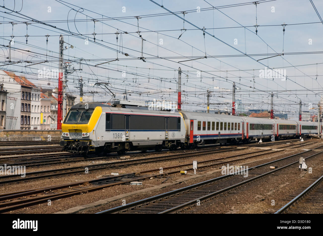 sncb,class 13 electric locomotive,1360,brussel zuid,belgium Stock Photo ...