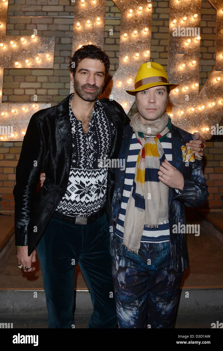 Canadian musician Rufus Wainwright (R) and his partner Jorn Weisbrodt ...
