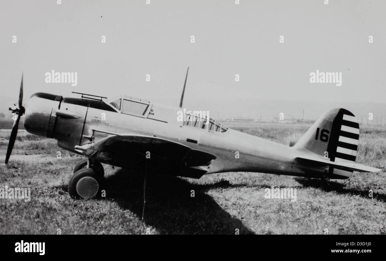 The Northrop A-17A, an American ground-attack aircraft used in the late ...