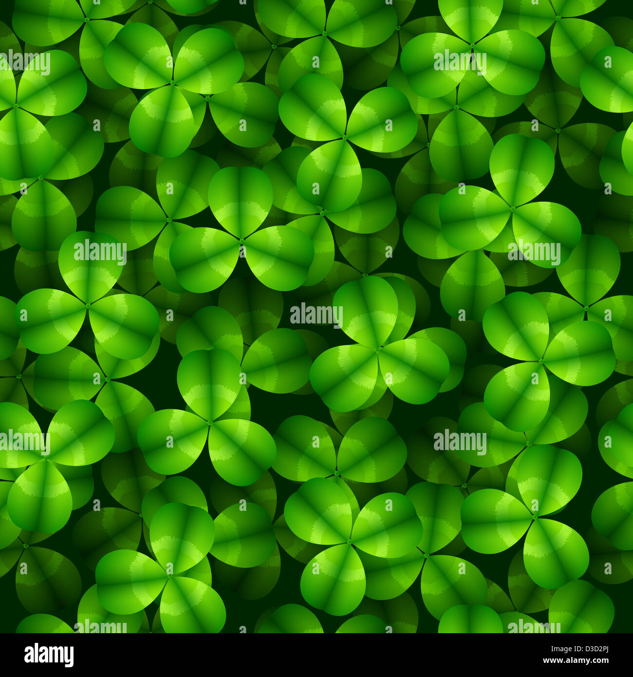 Seamless Shamrock Background, Vector Pattern Stock Photo - Alamy