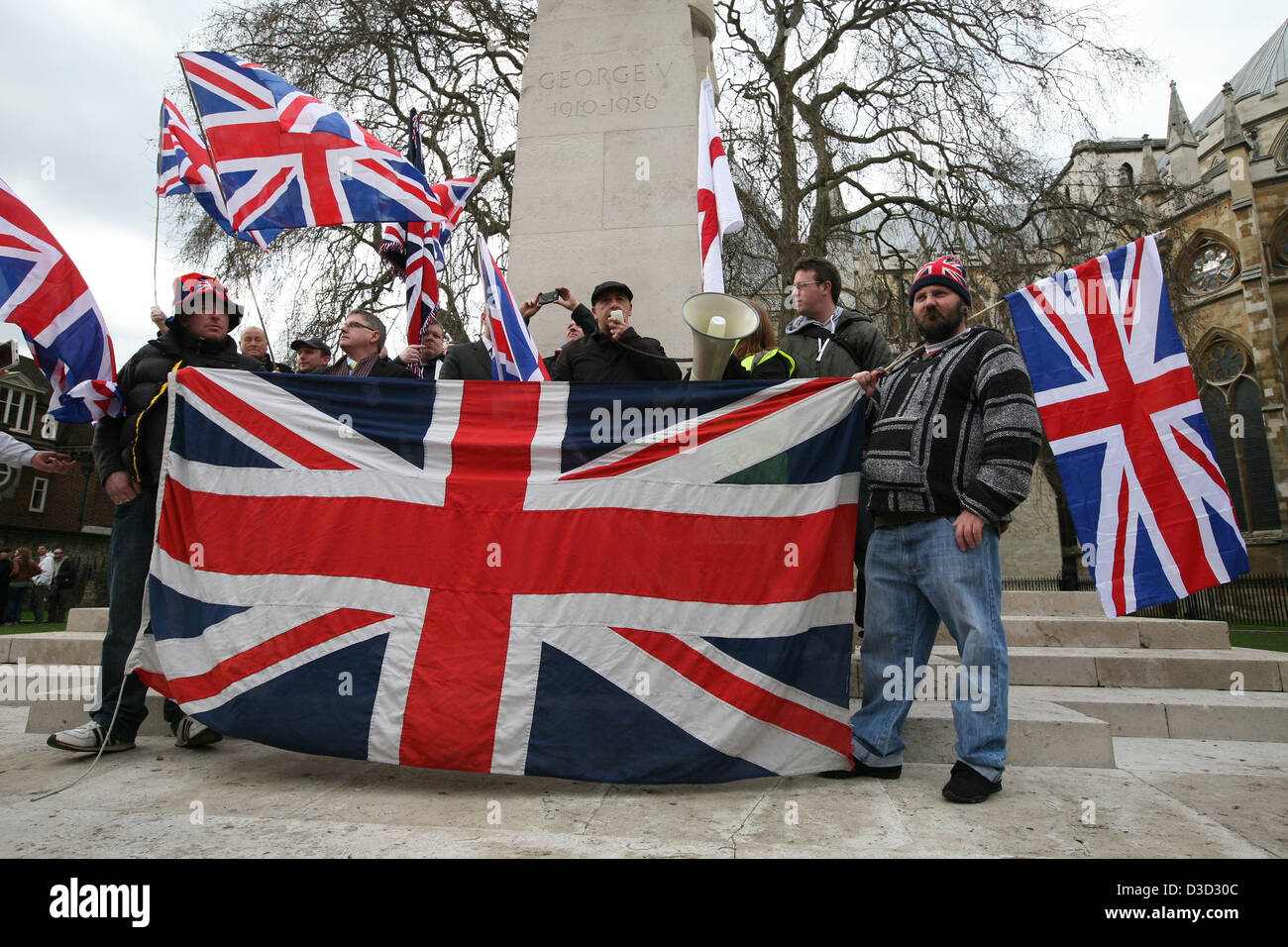 London, UK. Saturday 16th February 2013. Ulster loyalists making ...