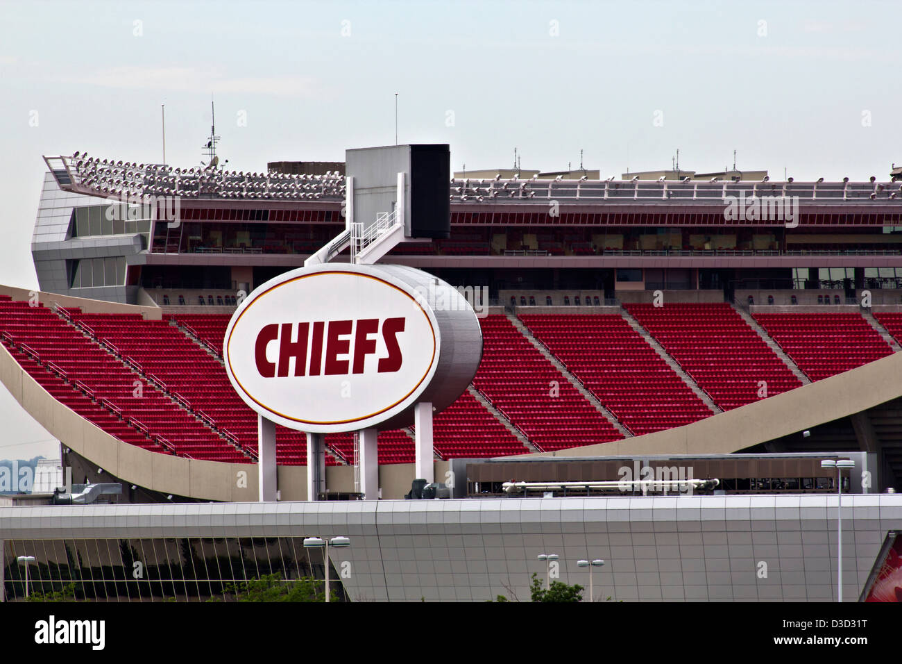 Kansas City MO USA Arrowhead sports complex displays Chiefs football ...