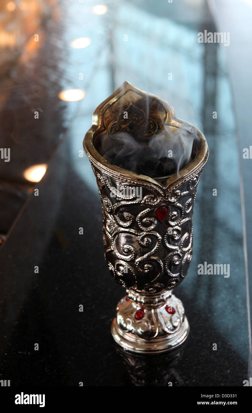 Dubai, United Arab Emirates, ornate chalice as an ashtray Stock Photo ...