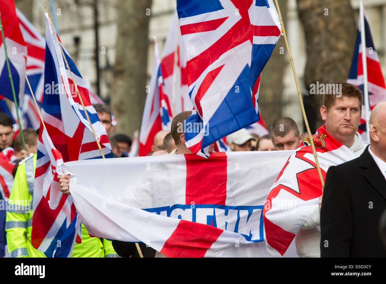 London UK. 16th February 2013. Protesters stage a march in London ...