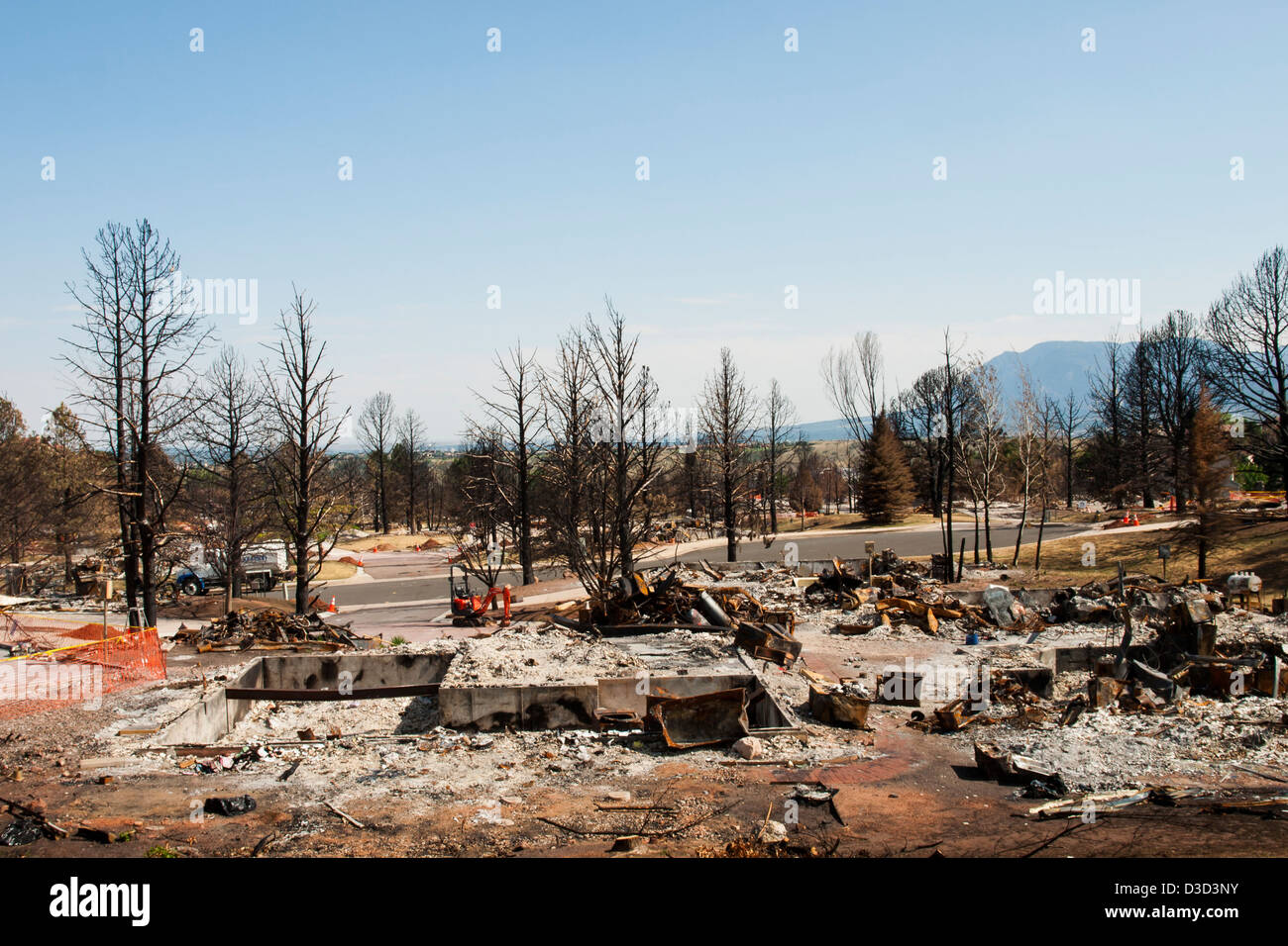 Residential community after Waldo Canyon Fire 2012 in Colorado Springs ...