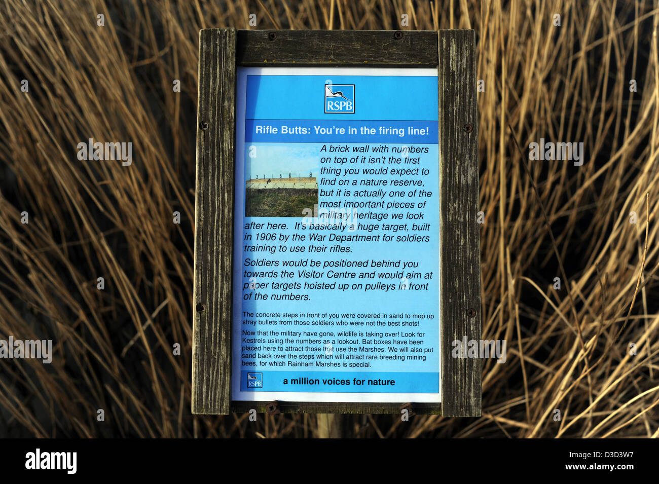 Rainham Marshes RSPB Nature Reserve by the River Thames Essex UK Stock ...