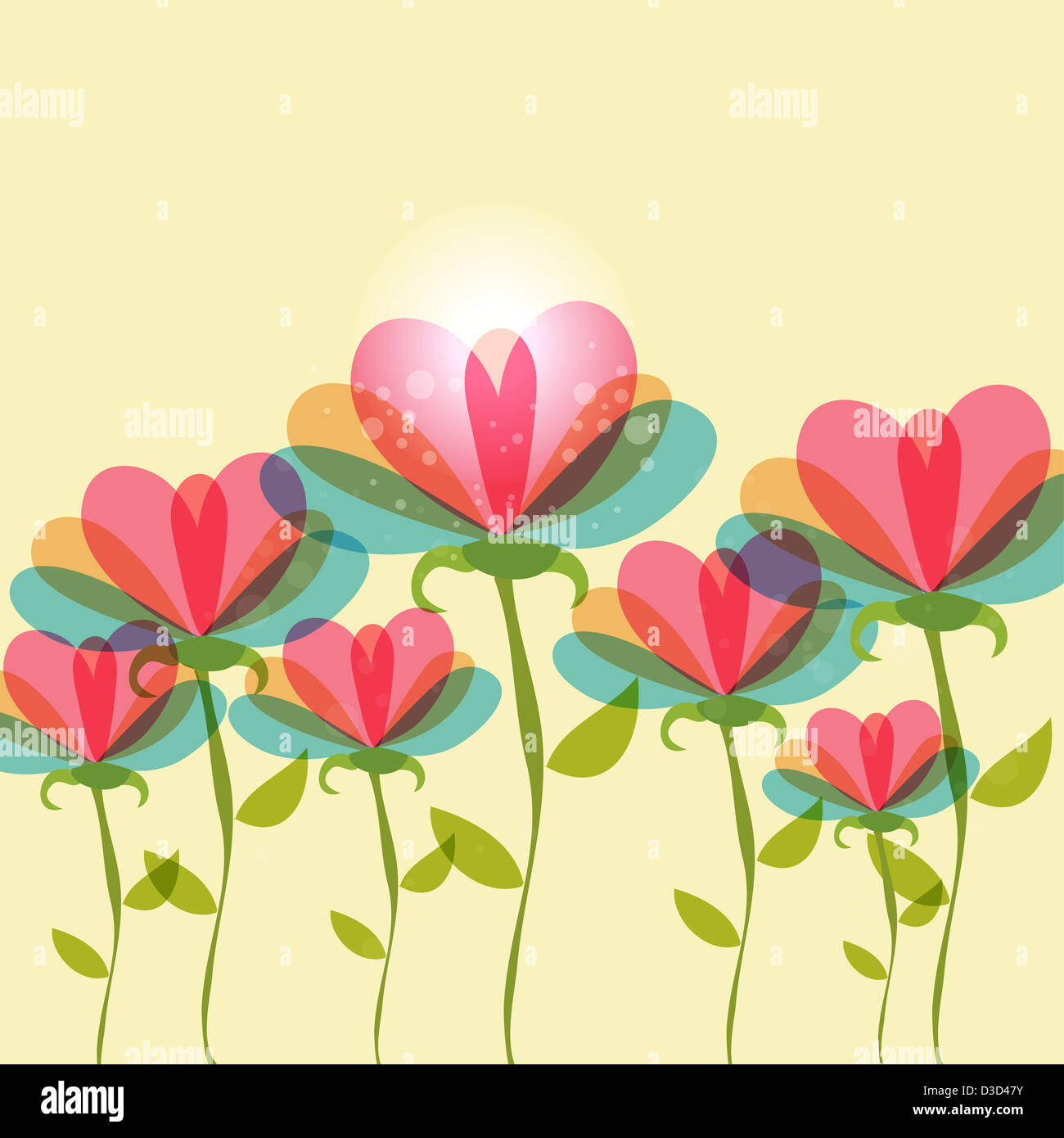 Spring time contemporary transparent flowers background. EPS10 file ...