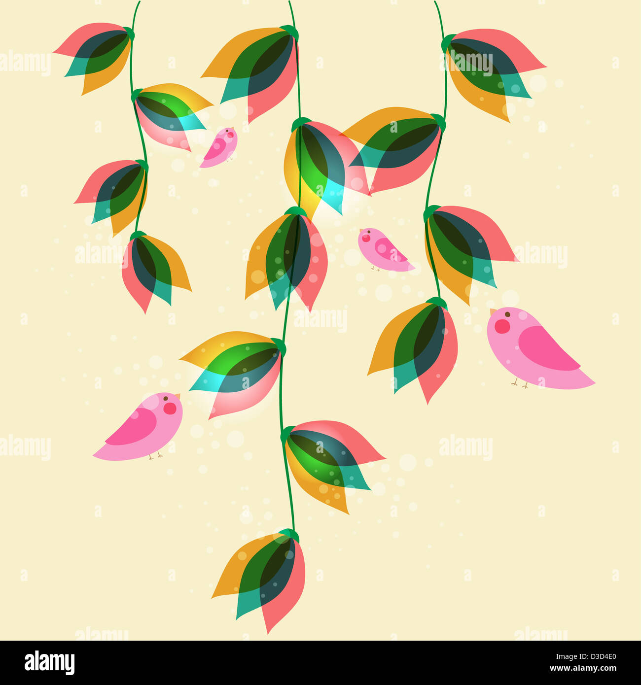 Spring time contemporary transparent flowers background. EPS10 file ...