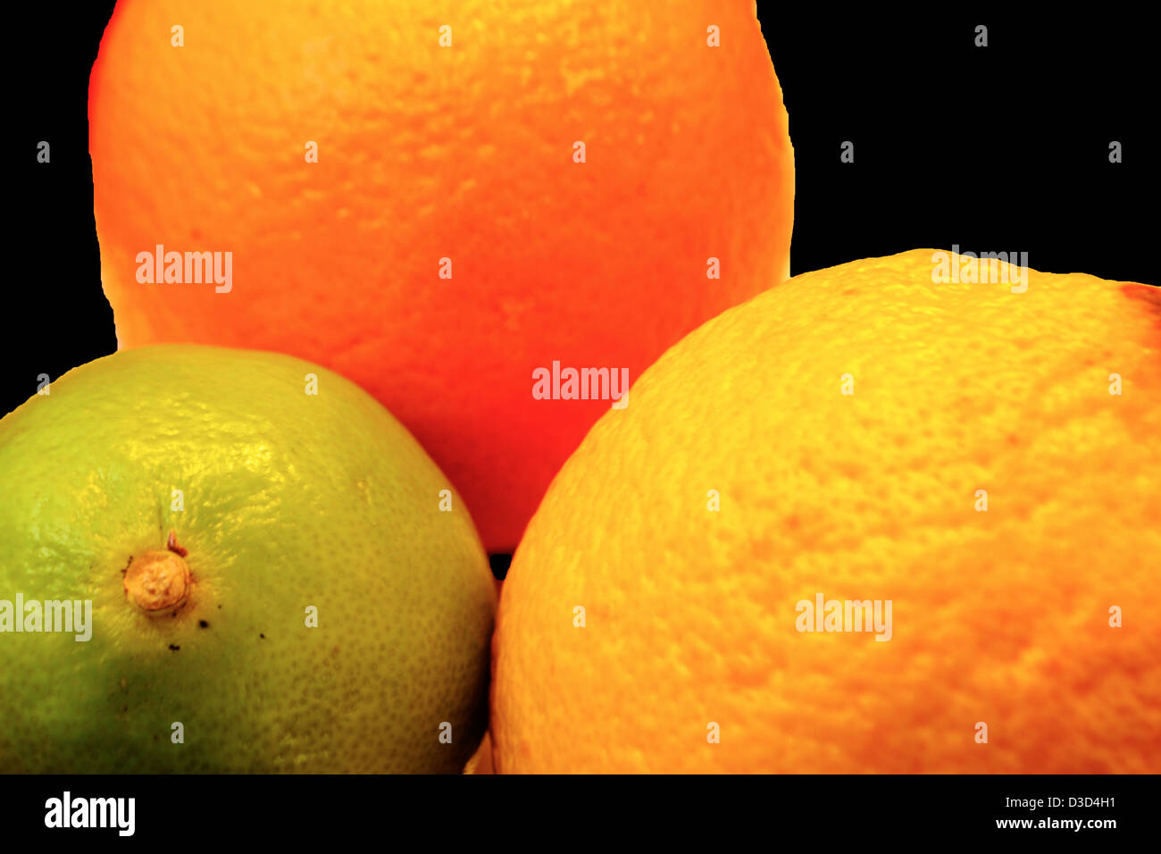whole orange lemon and lime Stock Photo - Alamy