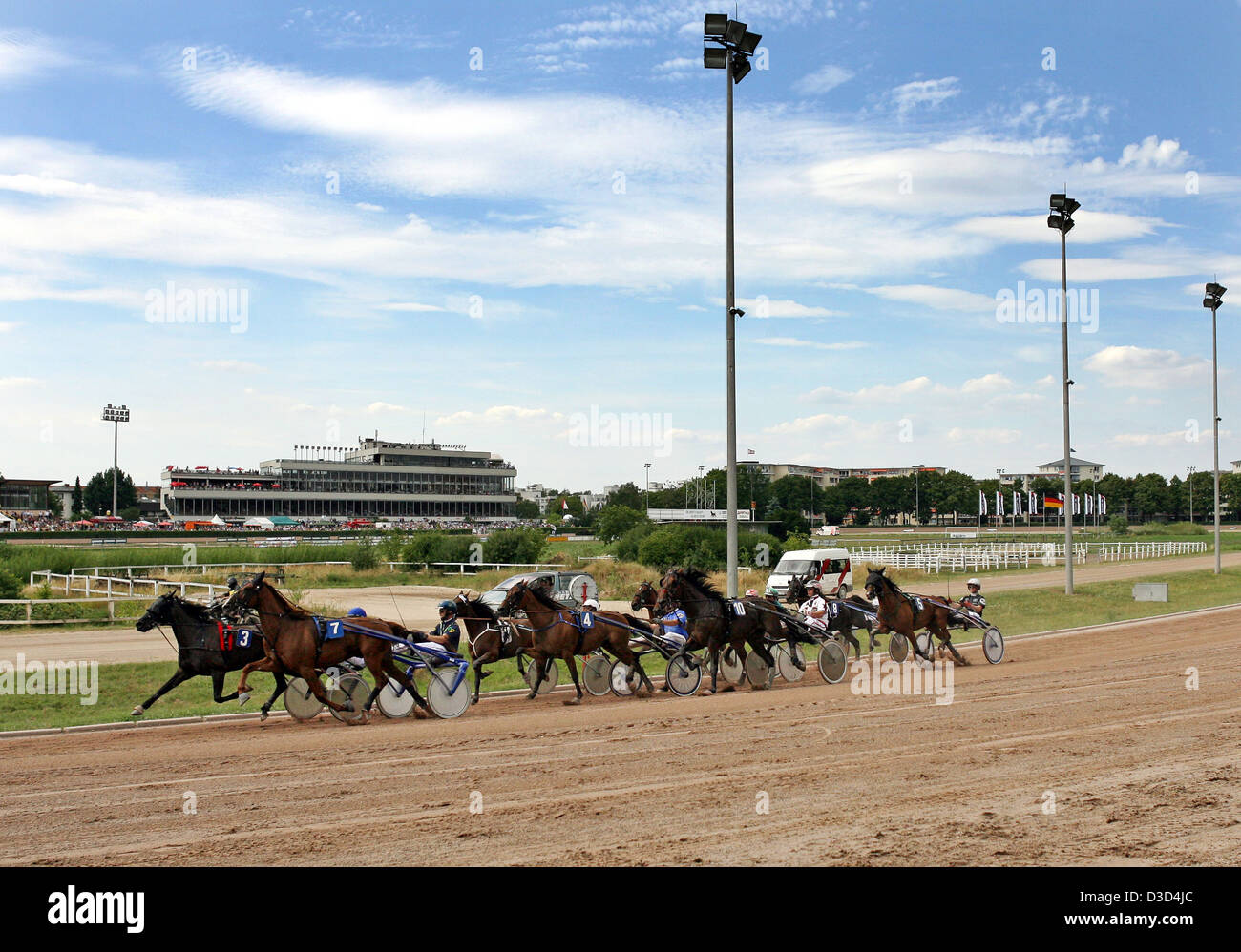 Berlin, Germany, harness racing at the trotting Mariendorf Stock Photo ...