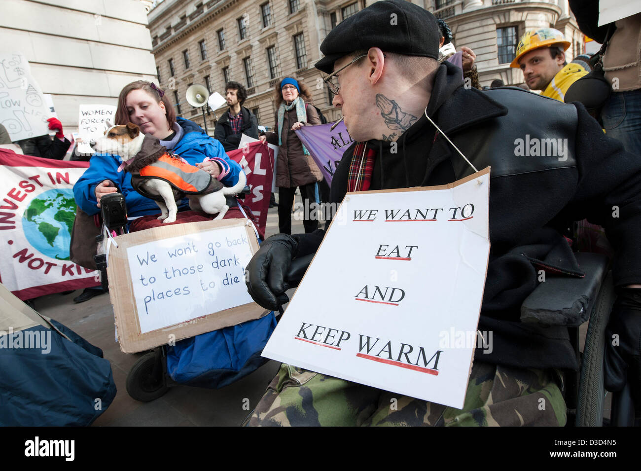 A protest organised by Fuel Poverty Action outside the Department of ...