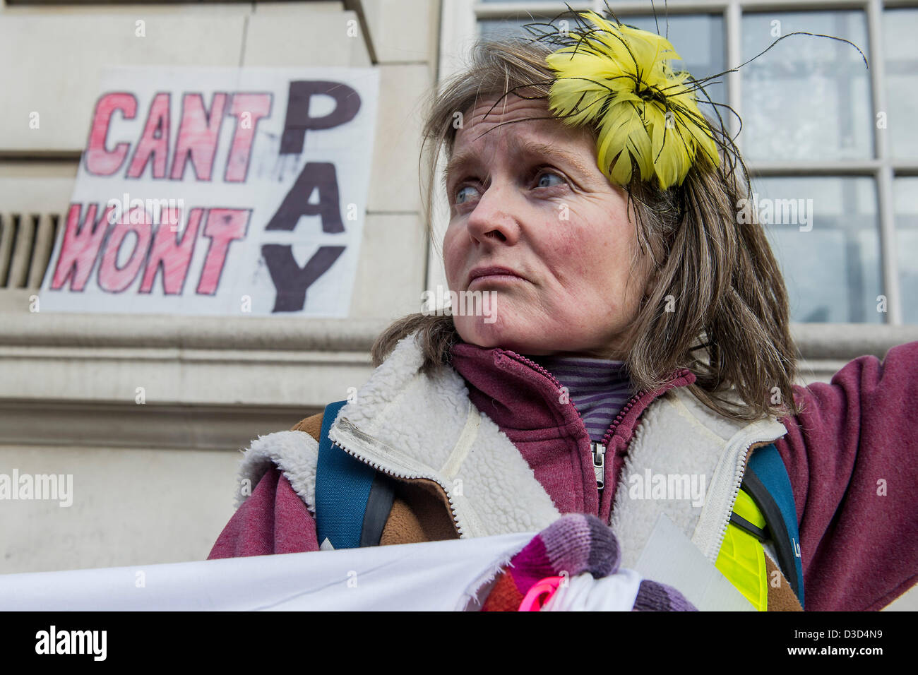 A protest organised by Fuel Poverty Action outside the Department of ...