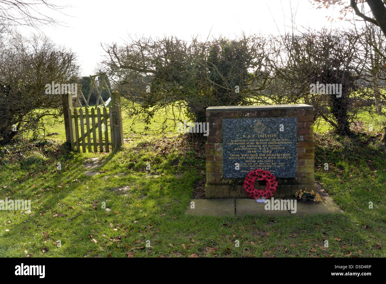 RAF Oulton memorial near Blickling, Norfolk, UK Stock Photo - Alamy