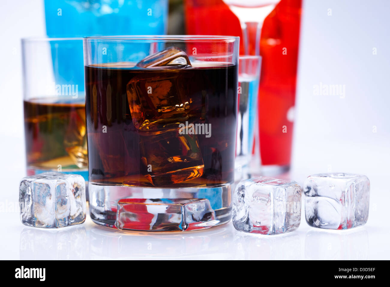 Alcohol drinks set Stock Photo - Alamy
