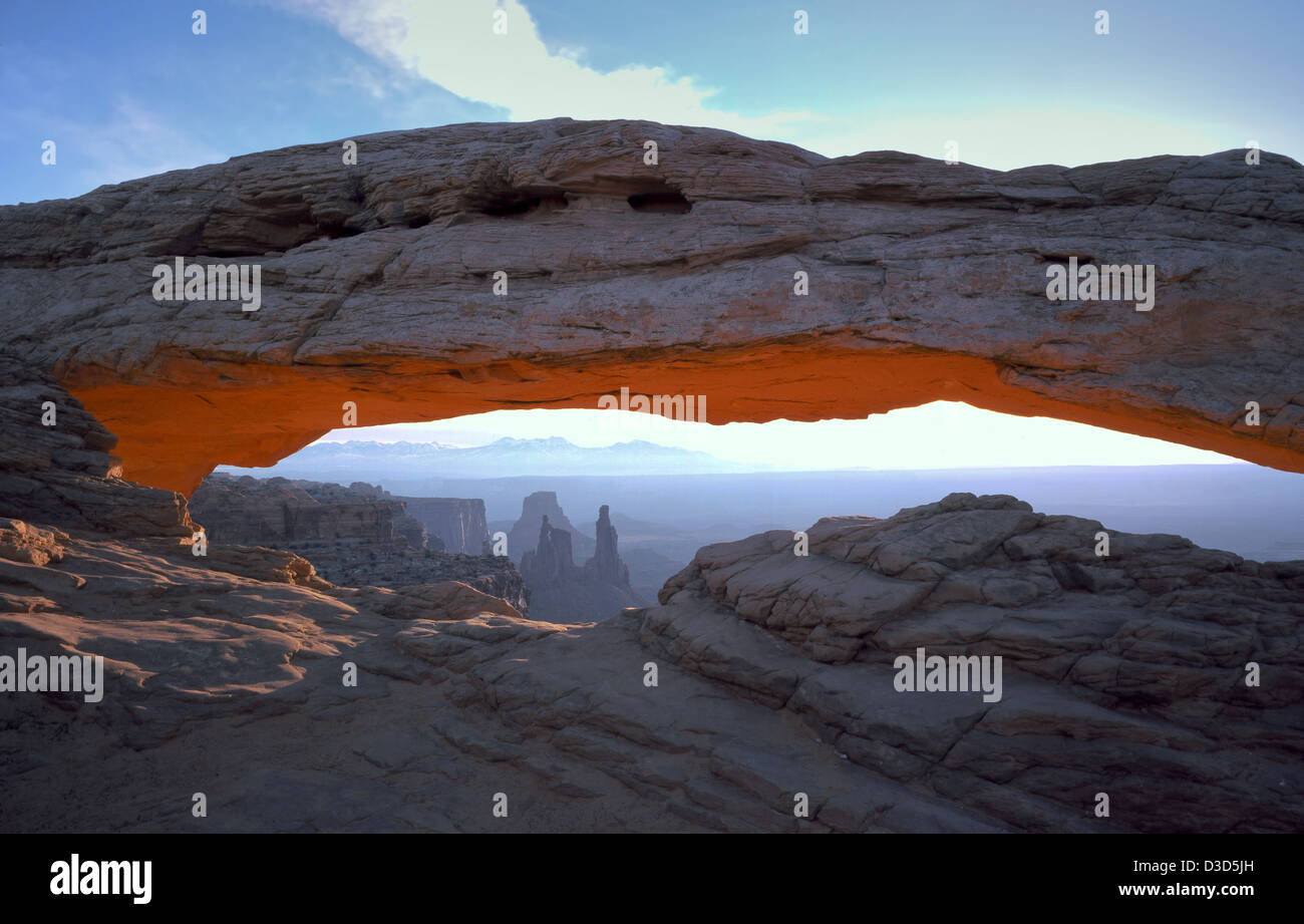 Mesa Arch, located in the Island in the Sky district of Canyonlands ...