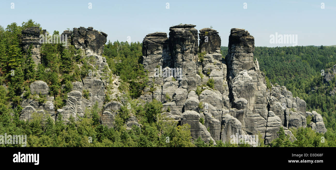Rathen, Germany, the Basteibruecke in Saxon Switzerland Stock Photo - Alamy