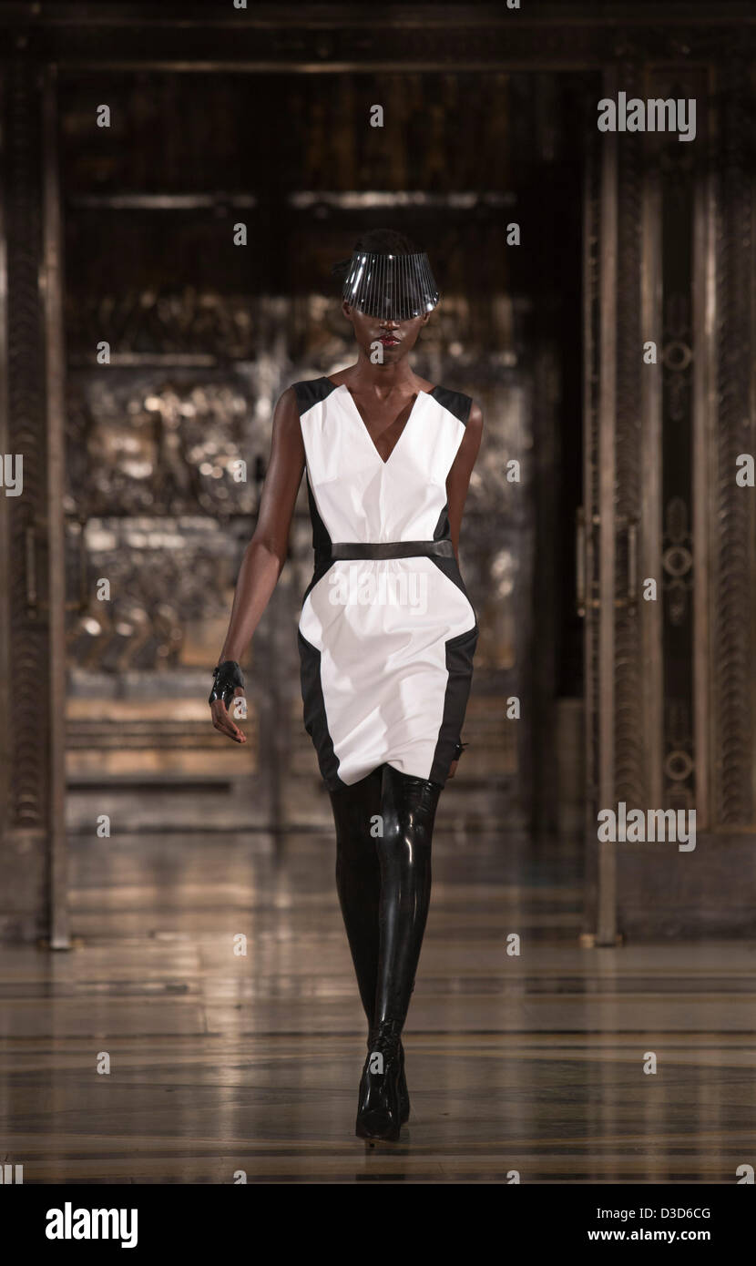 London, England, UK. Saturday, 16 February 2013. Designer Ashley Isham ...