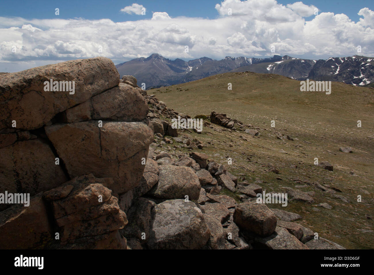 weathered granite cliff Rocky Mountain National Park Colorado Stock ...