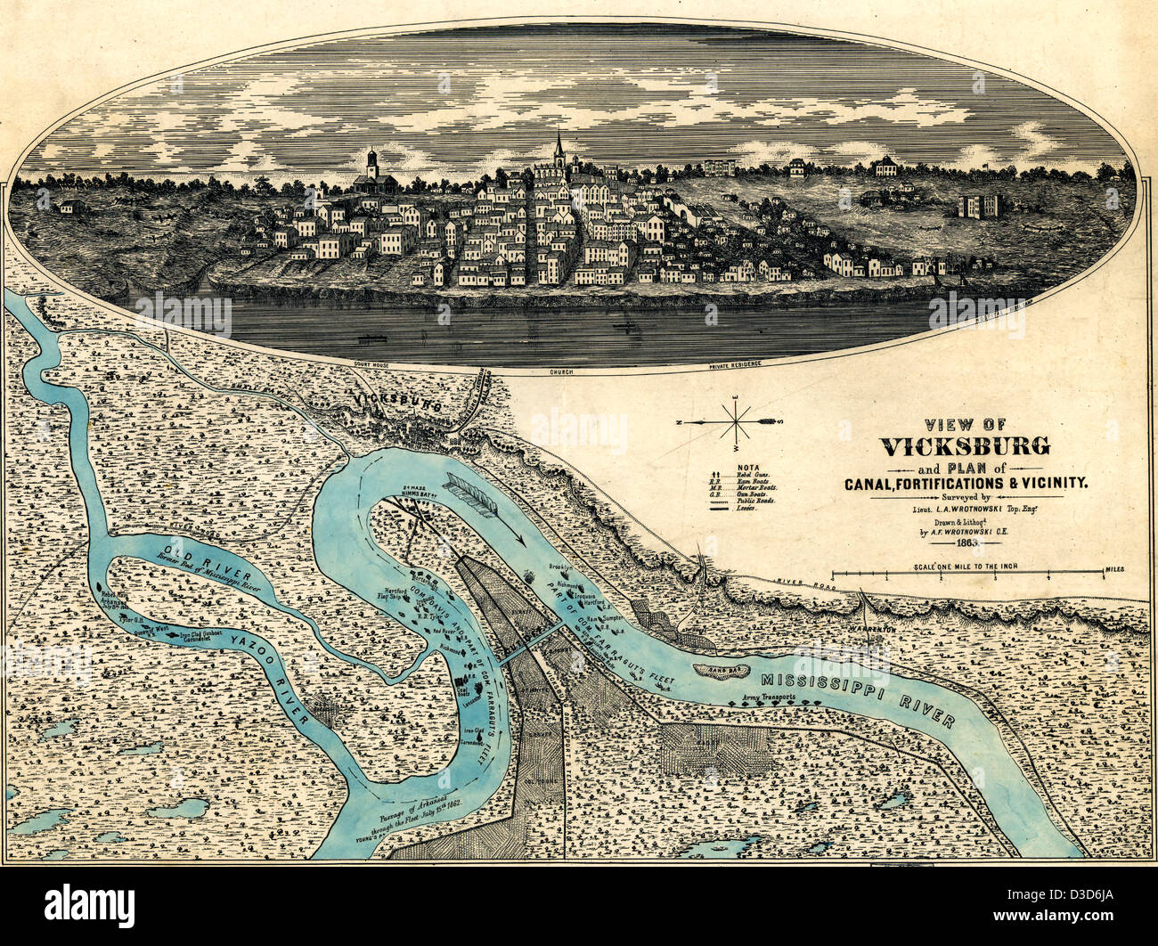Vicksburg mississippi map hi-res stock photography and images - Alamy