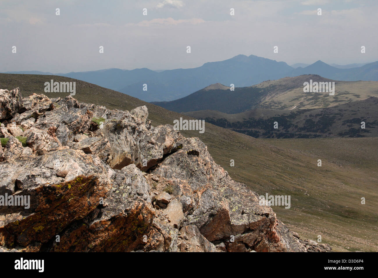 weathered granite cliff Rocky Mountain National Park Colorado Stock ...