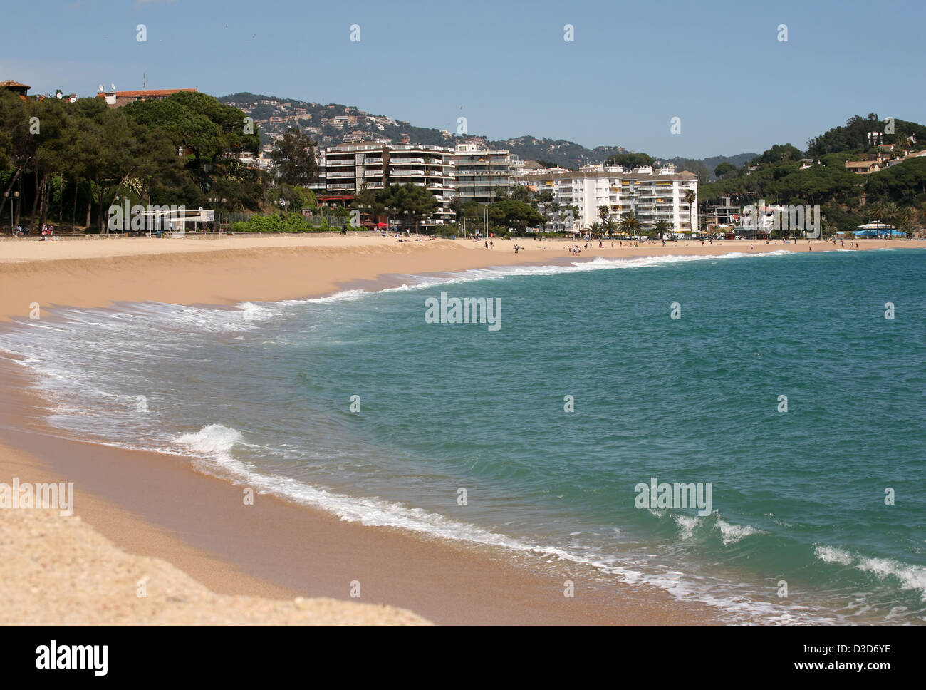 Beautiful beach in Lorett de mar (Costa Brava Catalonia Spain Stock ...