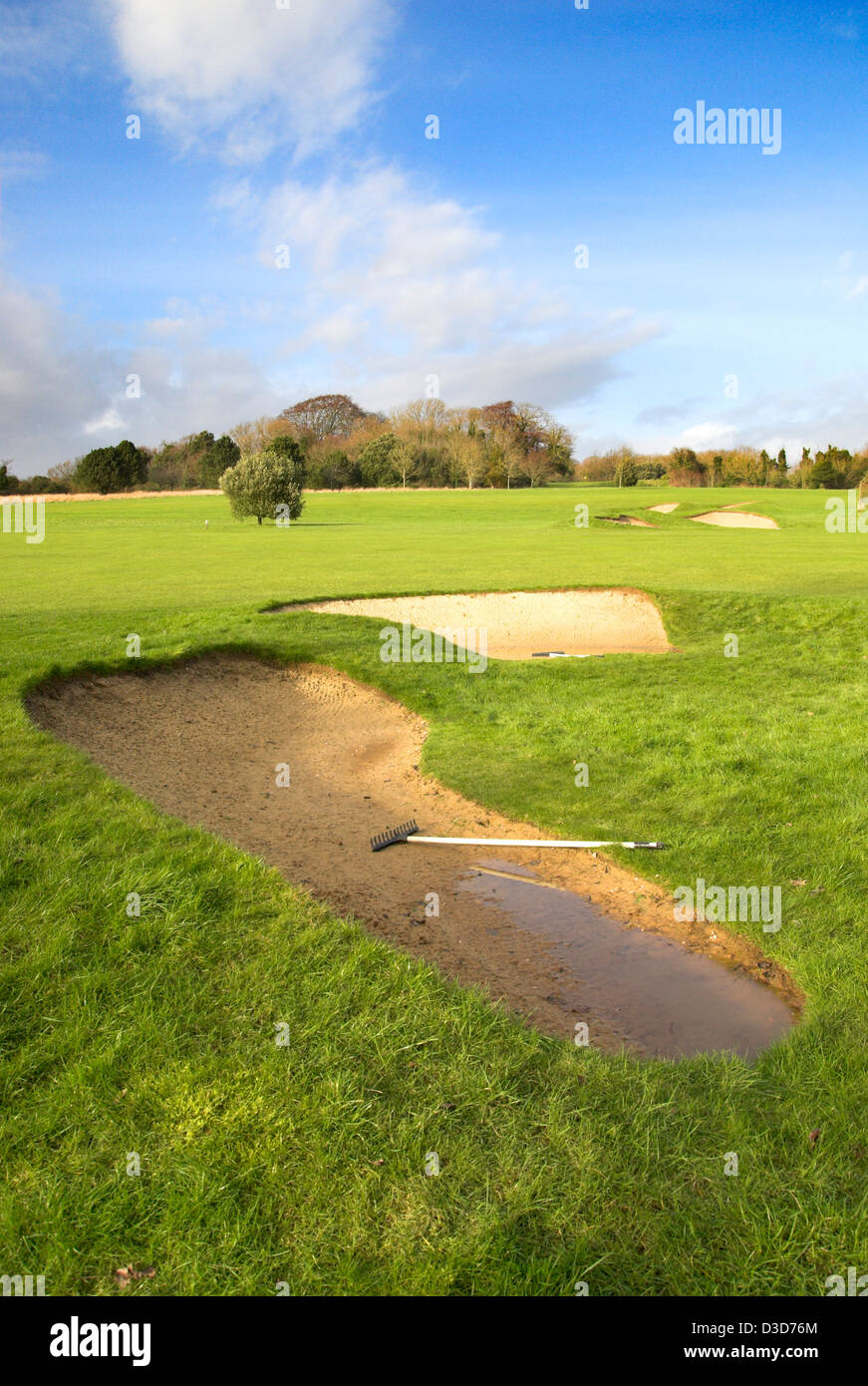 A long period of rain brings a waterlogged golf course on the south ...