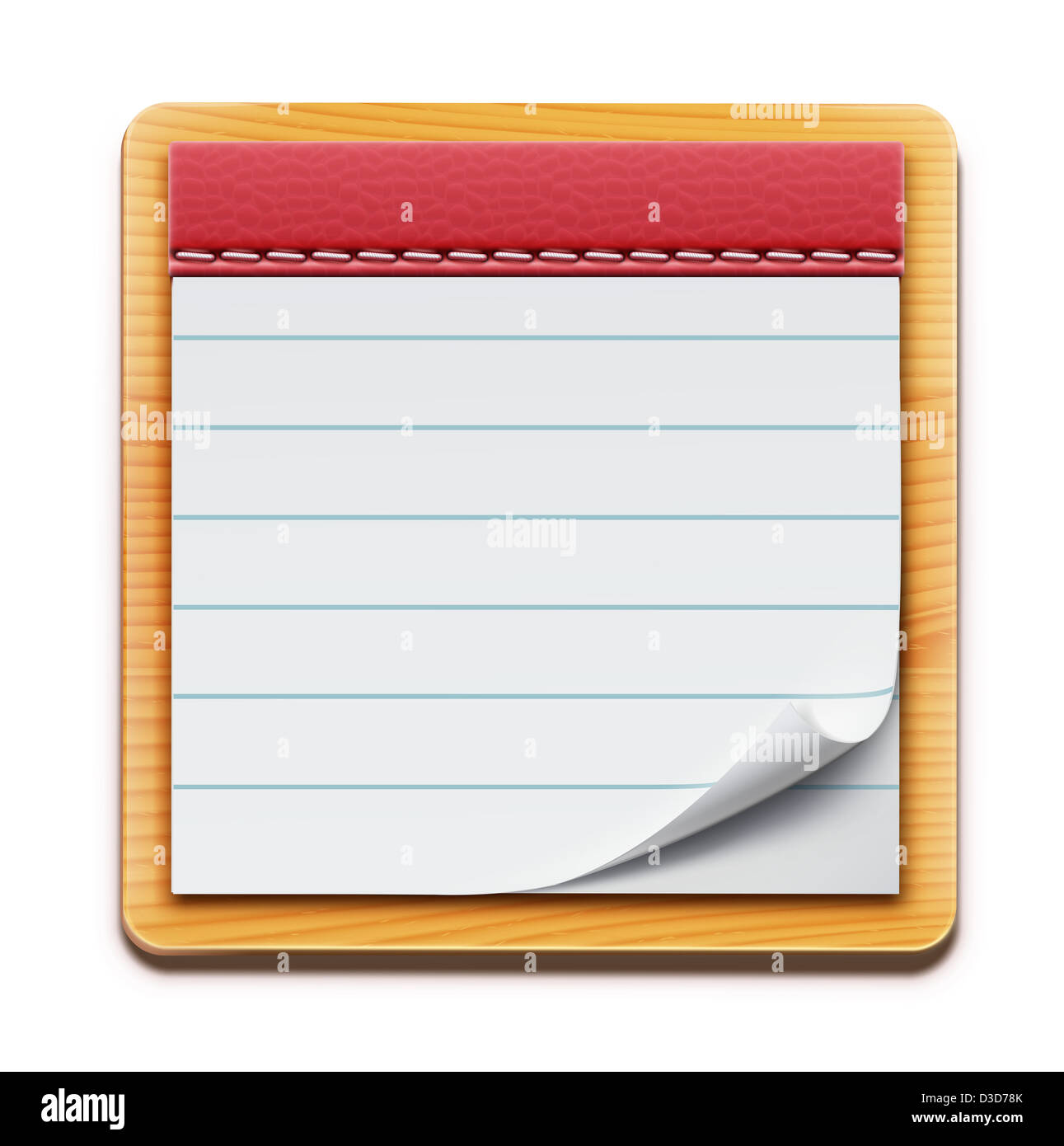 notepad with blank lined pages on white background Stock Photo - Alamy