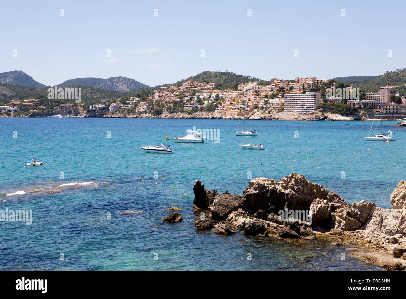 Peguera, Majorca, Spain, Bay of Peguera Stock Photo - Alamy