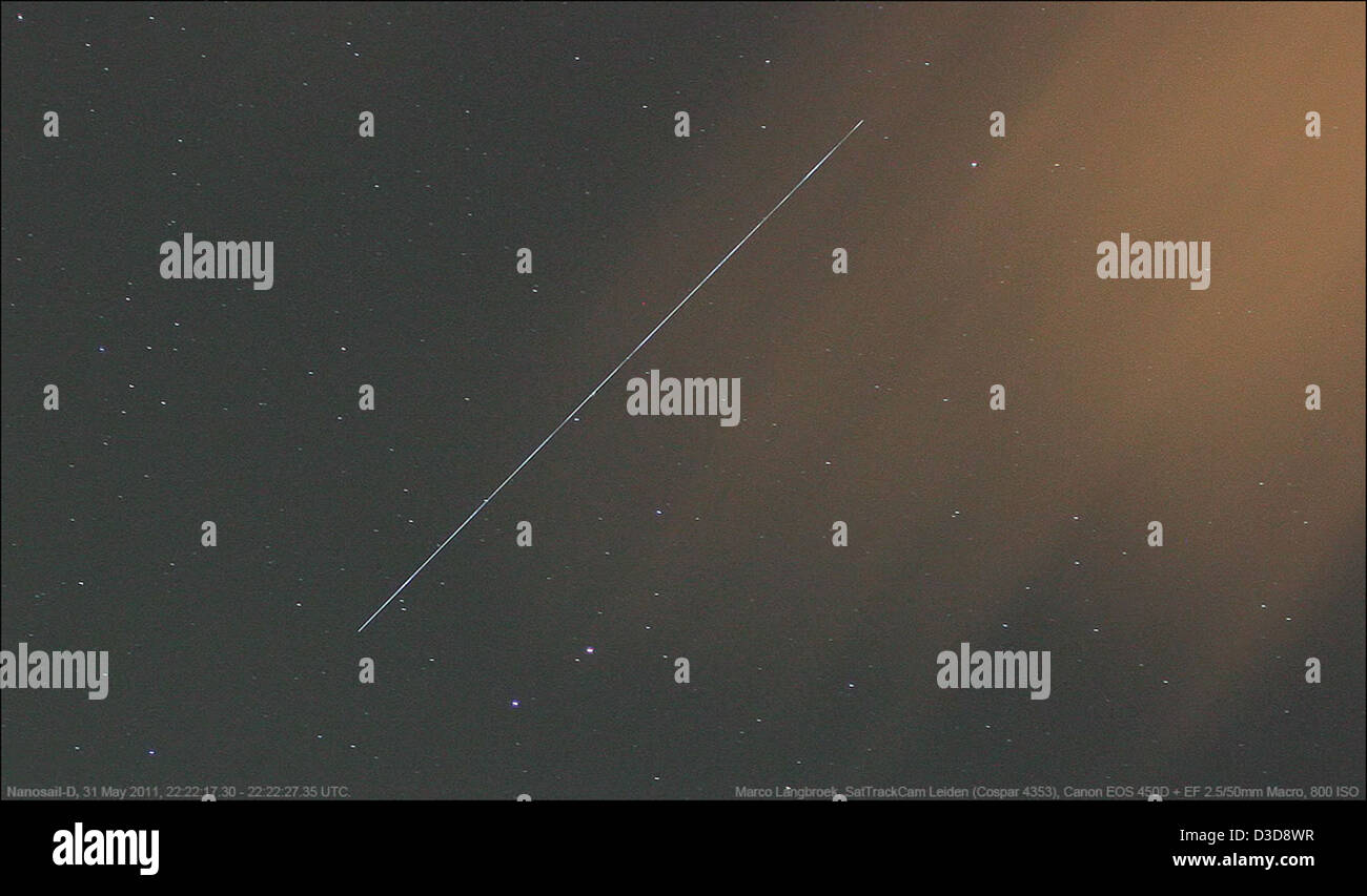 NASA's NanoSail-D solar sail experiment flies over Leiden, the ...