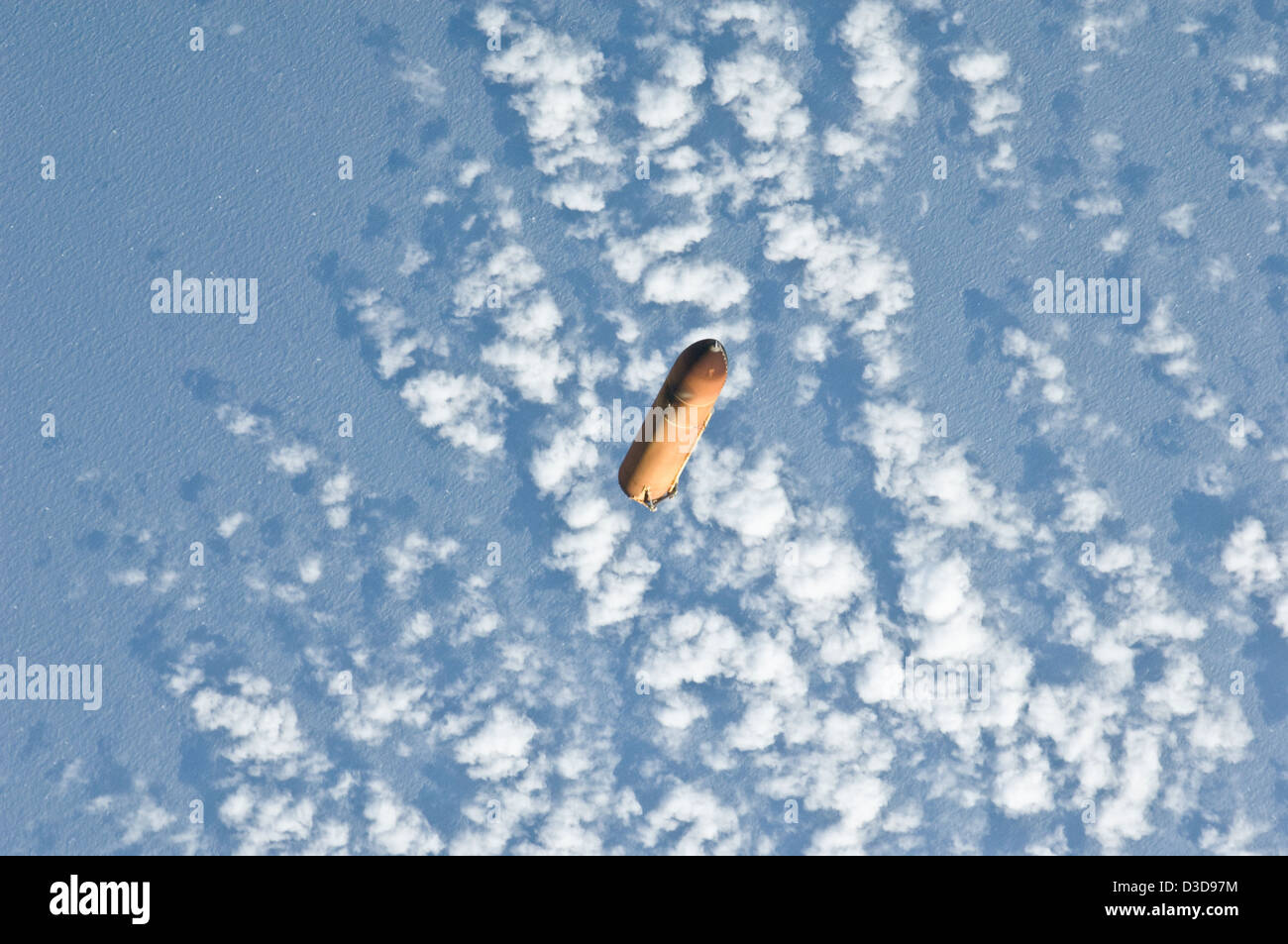 The last external tank used in the Space Shuttle program is showcased ...