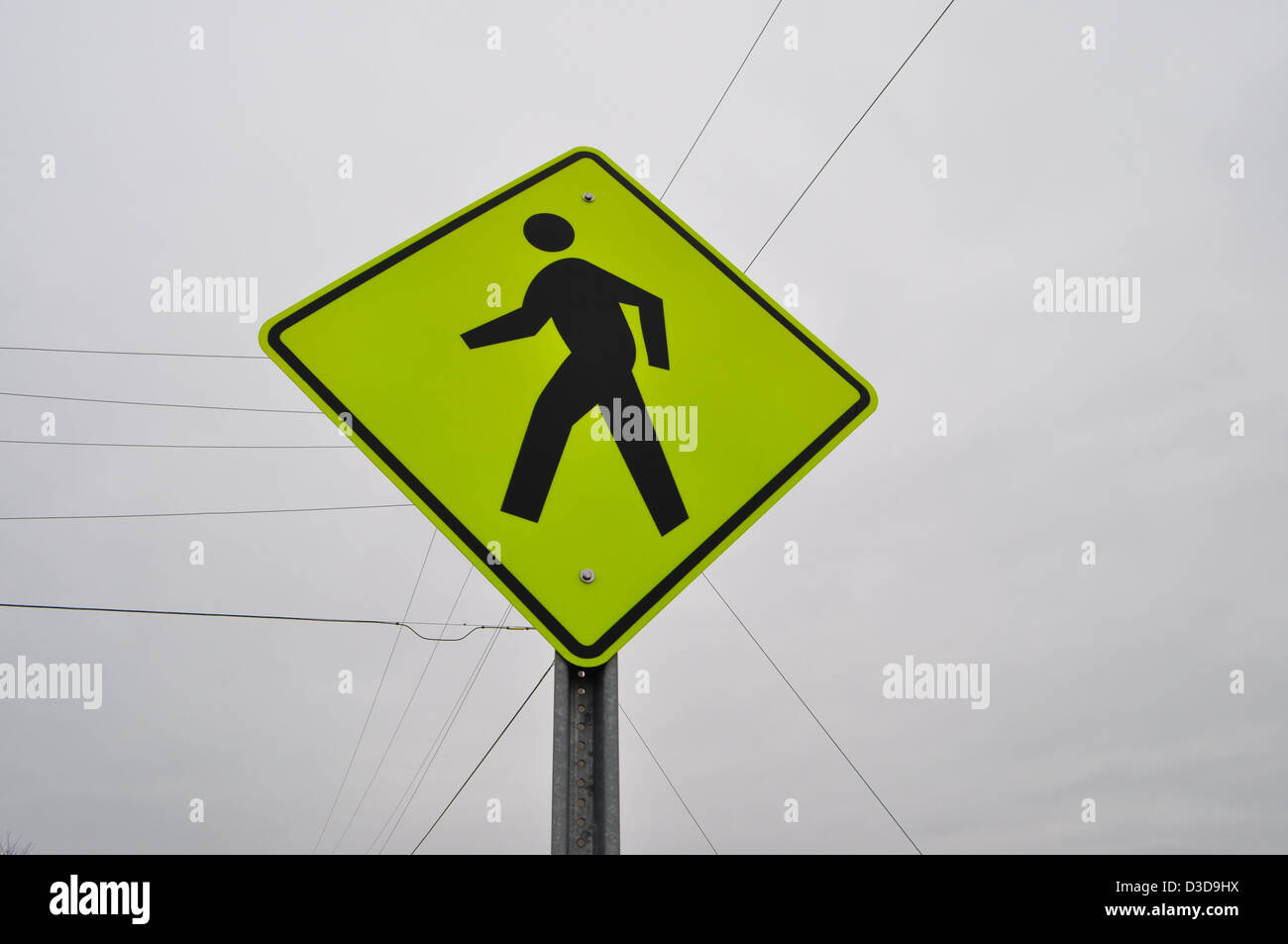Pedestrian sign in Novi, Detroit, Michigan Stock Photo - Alamy
