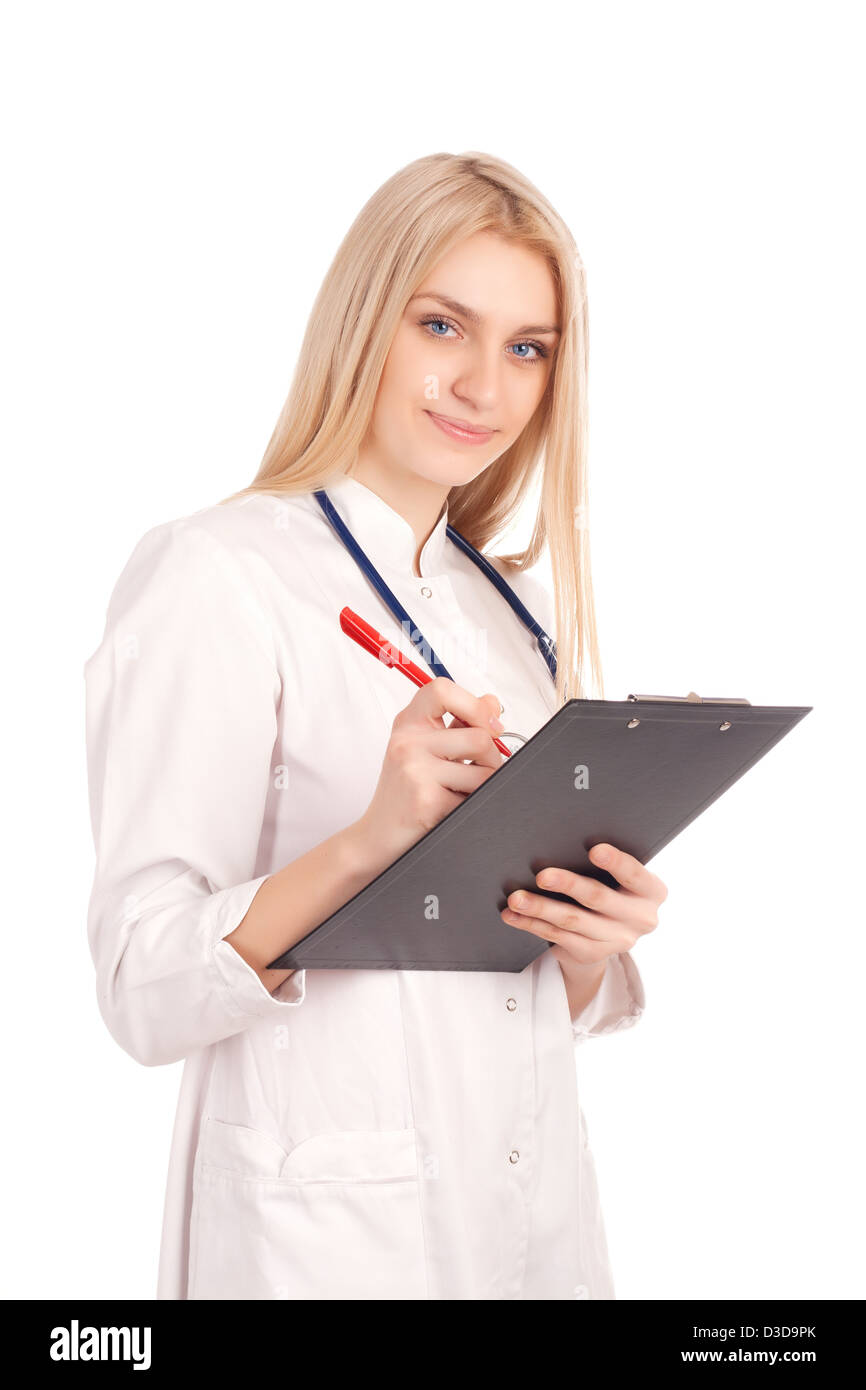 Doctor writing in clipboard hi-res stock photography and images - Alamy