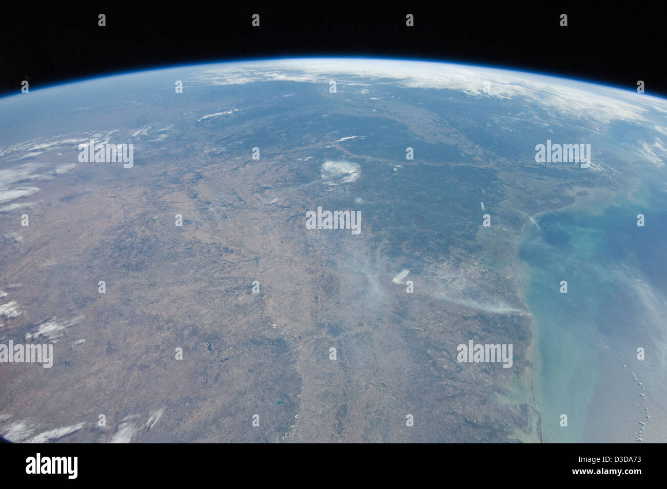 The International Space Station captures an image of Texas and the Gulf ...