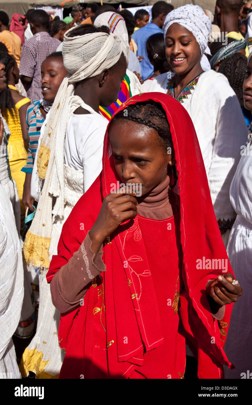 Local People Dancing In The Streets During Timkat (The Festival of ...