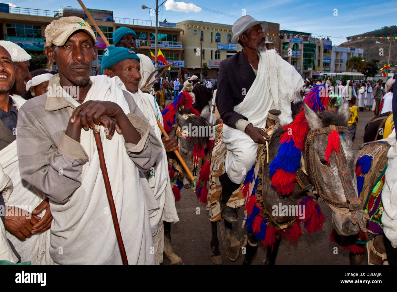 Man on horseback during Timkat (The Festival of Epiphany), Gondar ...