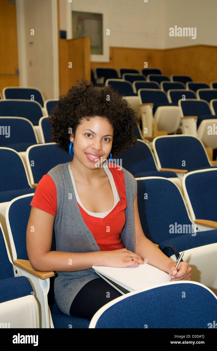 African American attending class in lecture hall Stock Photo - Alamy