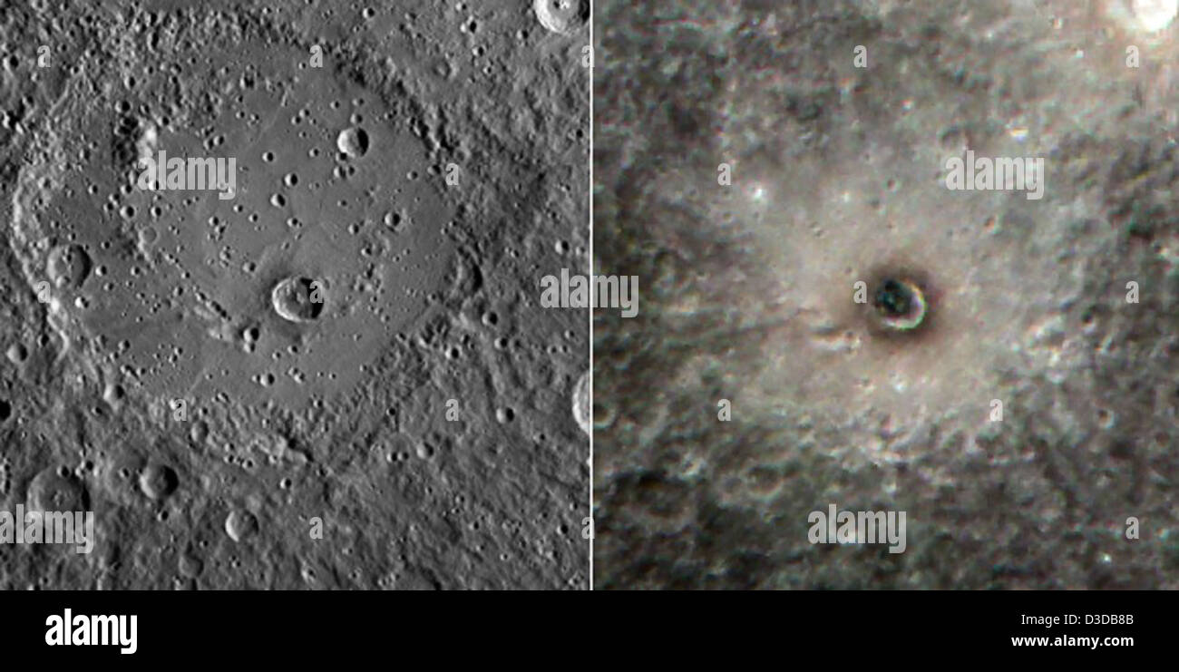 Paint It Black: Mercury (NASA, MESSENGER, 01/23/12 Stock Photo - Alamy