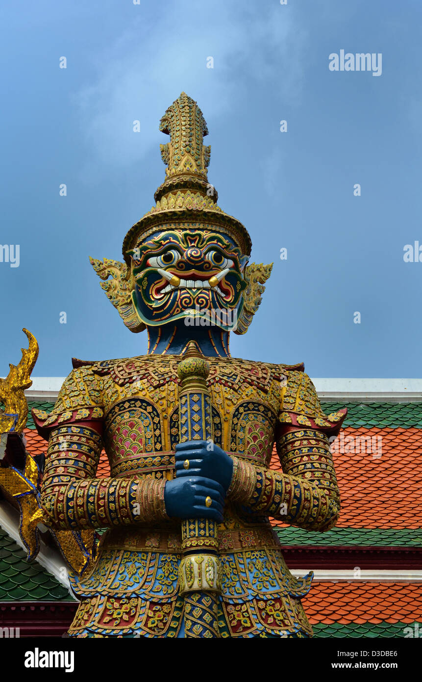 Blue guardian in Bangkok Stock Photo - Alamy