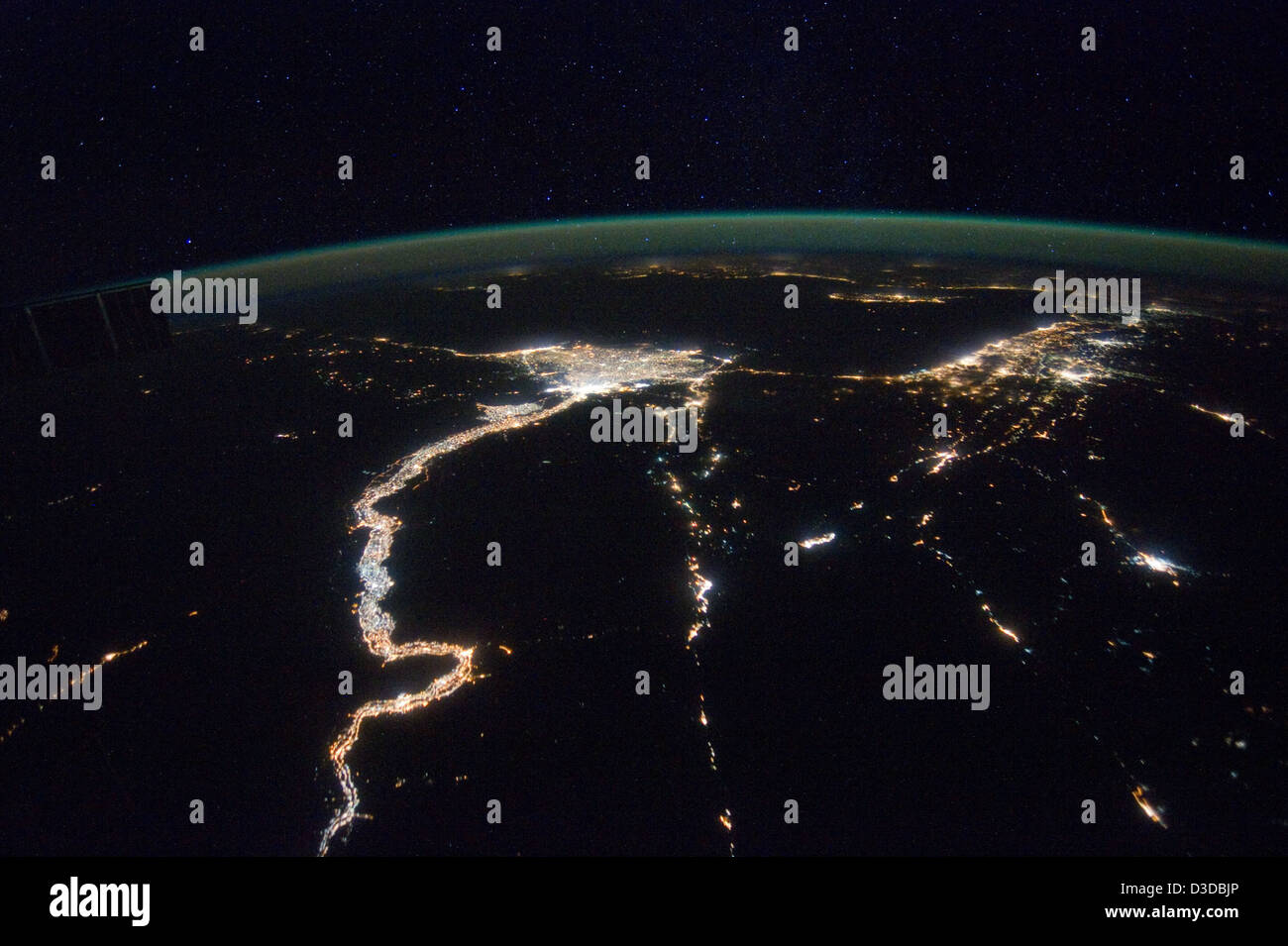 Nile river delta space night hi-res stock photography and images - Alamy