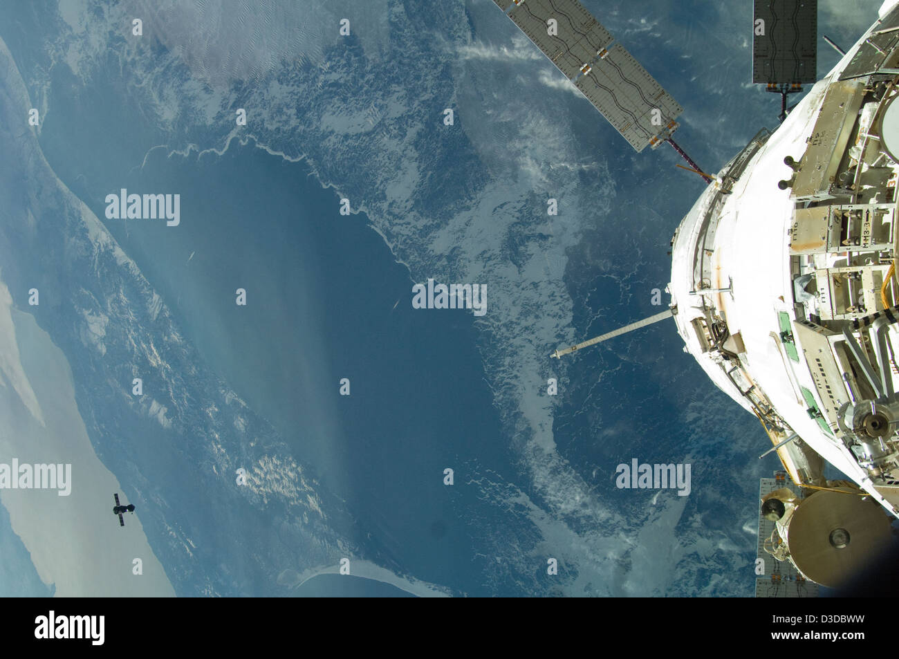 This image, taken from the International Space Station, shows the ...